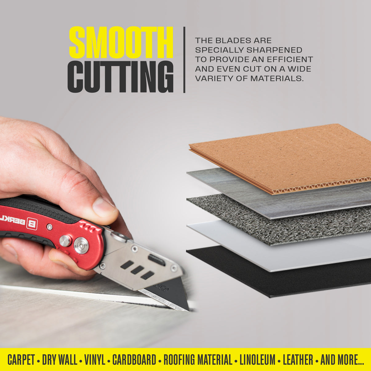Berkling 50-Pack Utility Knife Blades - 3X Sharper, 5X More Durable