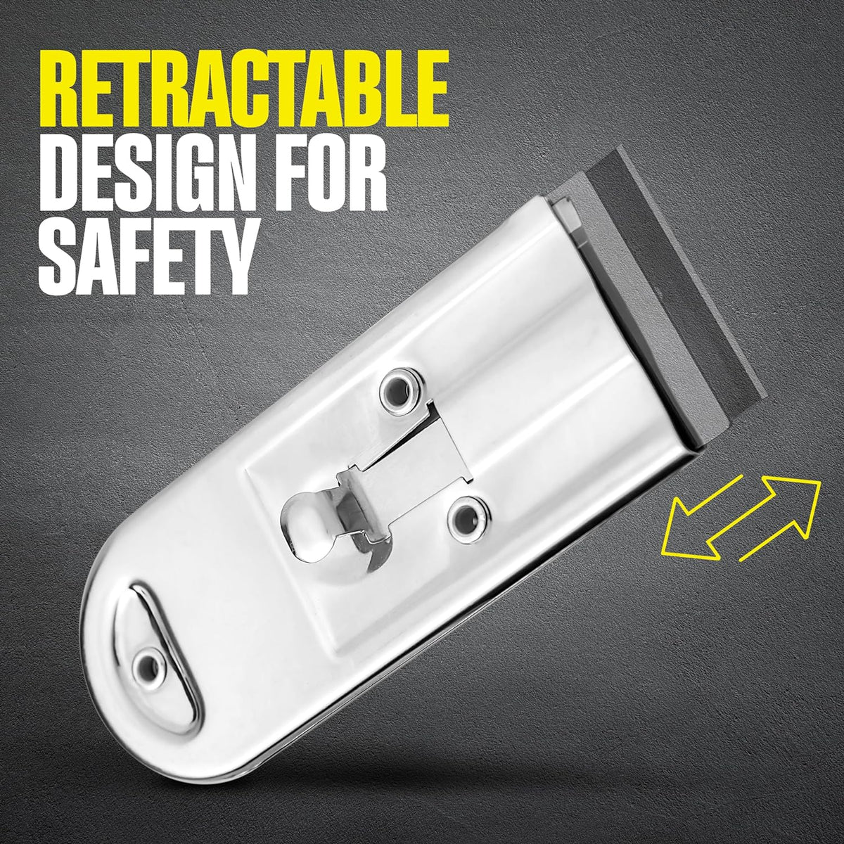 Berkling Heavy Duty Retractable Razor Blade Scraper with Stainless Ste