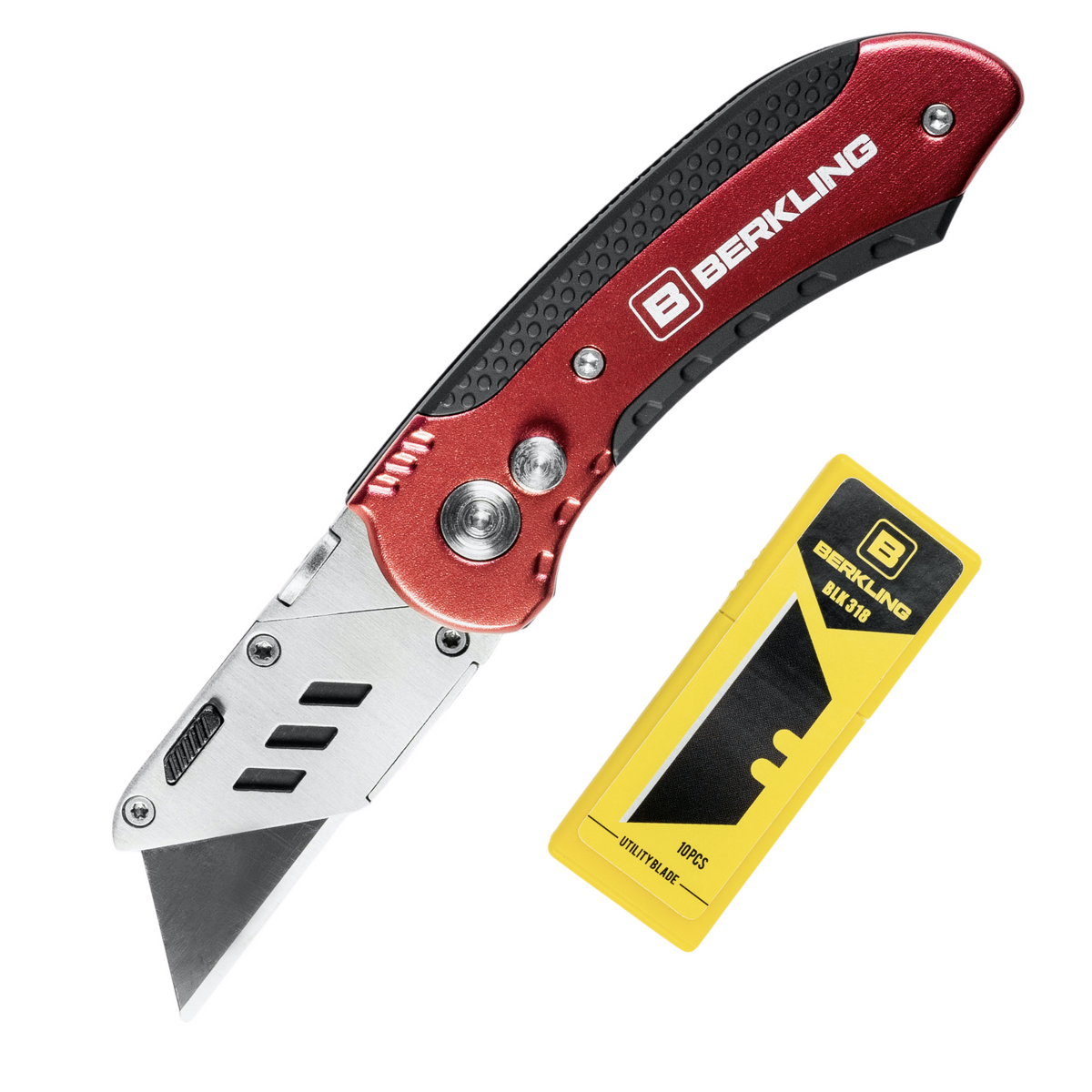 Berkling BLK-318 Foldable Pocket Utility Knife with 10pcs Super Sharp